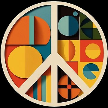 "Geometric Peace Sign" Sticker for Sale by TheJadeCat | Redbubble