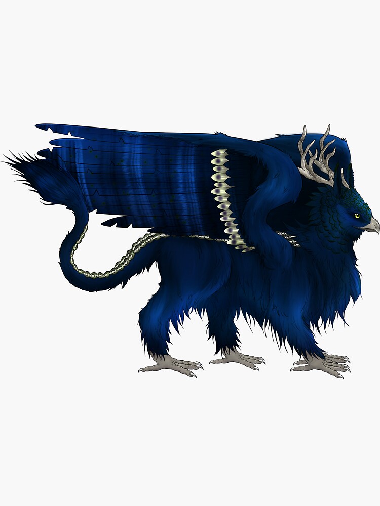 "Blue silver sea gryphon" Sticker for Sale by Hexapunk | Redbubble