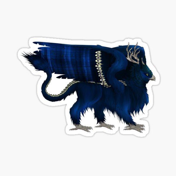"Blue silver sea gryphon" Sticker for Sale by Hexapunk | Redbubble