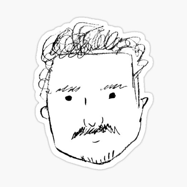 "Pedro pascal drawing " Sticker for Sale by jazzy-handz | Redbubble