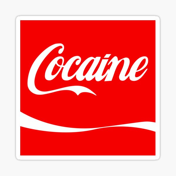 "Cocaine Red Logo Parody" Sticker for Sale by everything4eva | Redbubble
