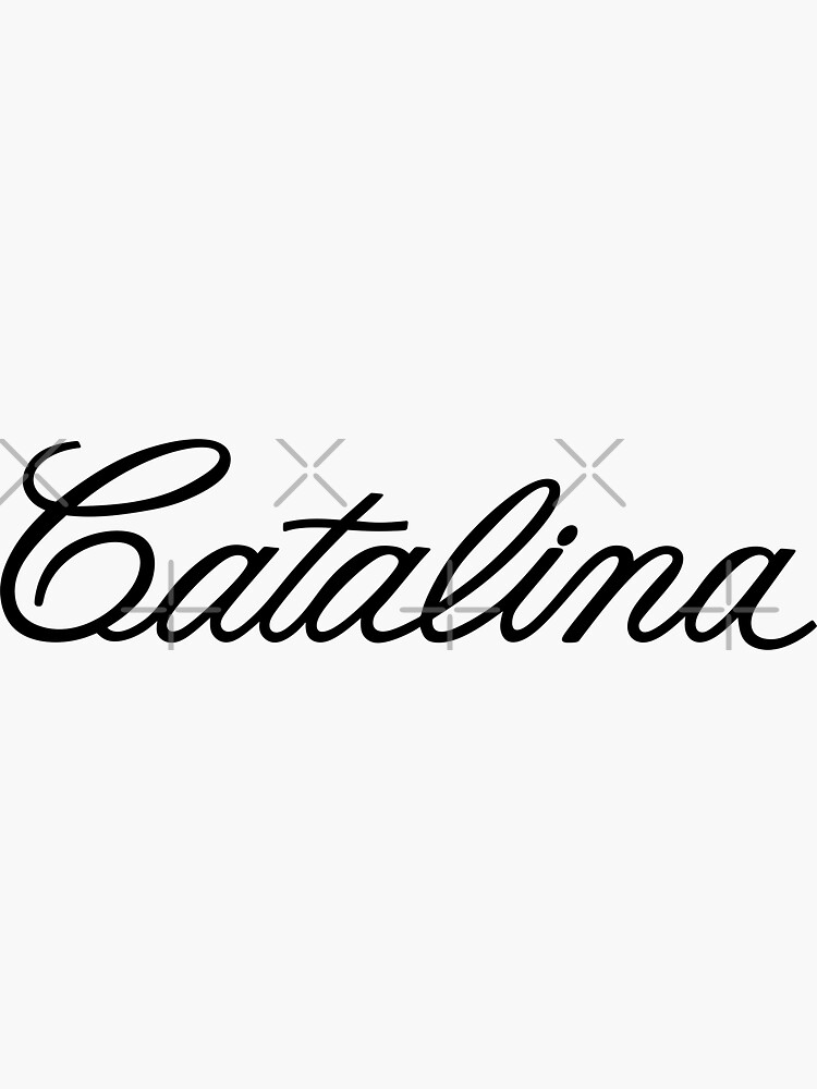 "Pontiac Catalina Script" Sticker for Sale by ItsMeRuva | Redbubble