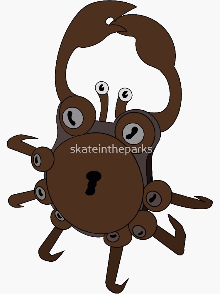 "Crab Lock" Sticker for Sale by skateintheparks | Redbubble