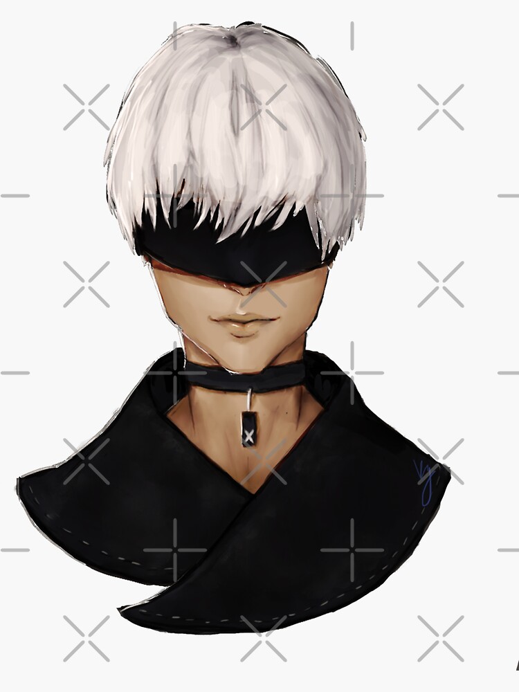 "9S/ Nines (Sepia)" Sticker for Sale by kigarland | Redbubble