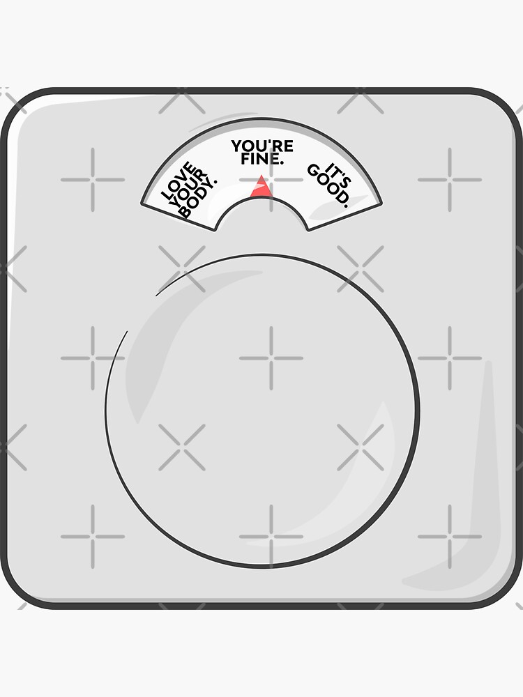 "Positive Scale" Sticker for Sale by genewaldesign | Redbubble