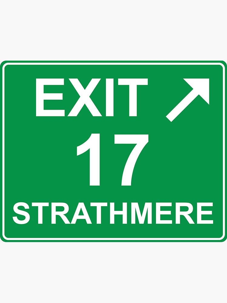 "Exit 17 - Strathmere Exit Sign" Sticker for Sale by dodgemdesigns ...