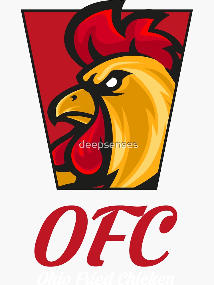 "Ohio Fried Chicken OFC" Sticker for Sale by deepsenses | Redbubble