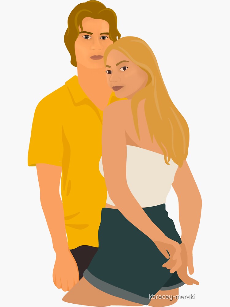 "Outer Banks John B and Sarah " Sticker for Sale by kbracey-meraki ...