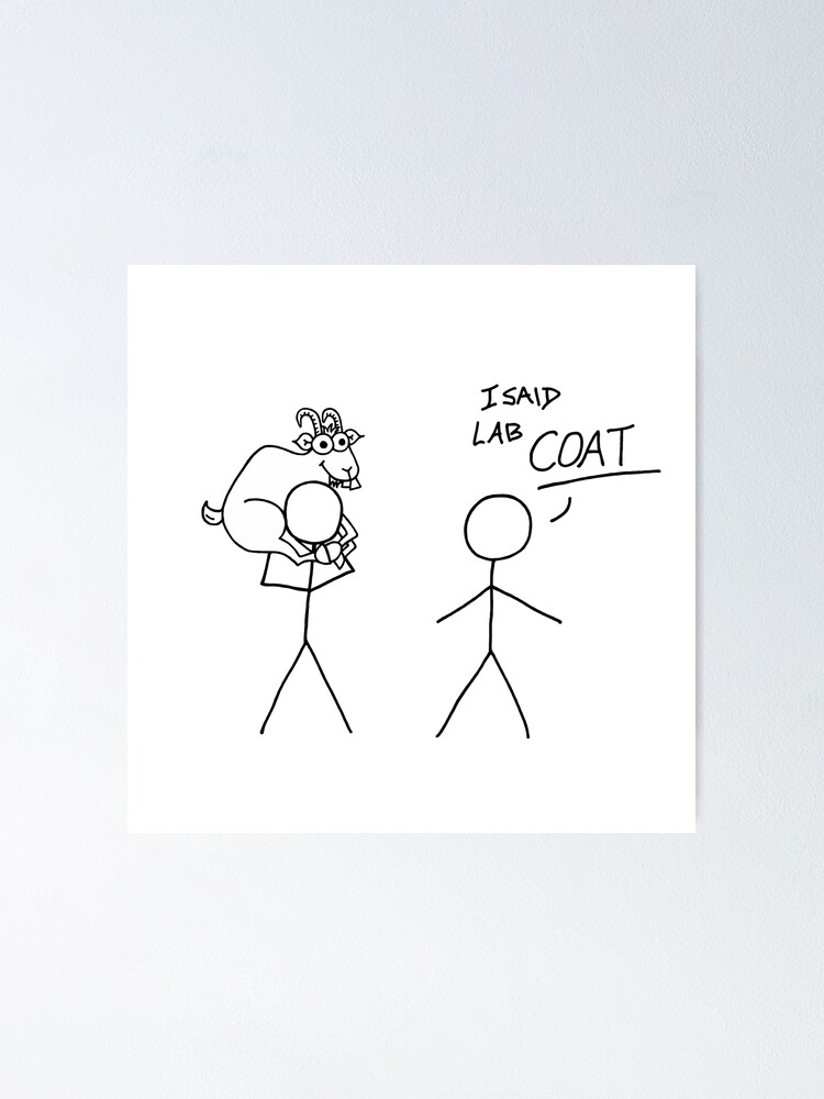 "Lab Goat" Poster for Sale by AdrienneBody | Redbubble