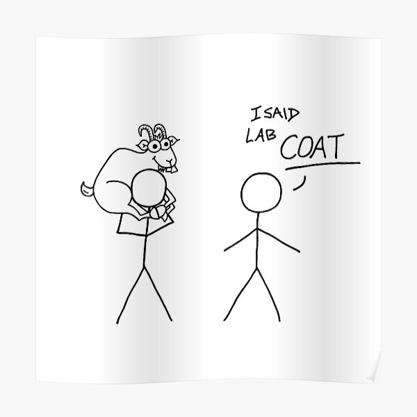 "Lab Goat" Poster for Sale by AdrienneBody | Redbubble