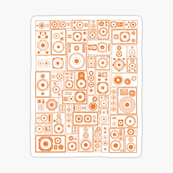 "Pile of Speakers" Sticker for Sale by AtomicMalibu | Redbubble