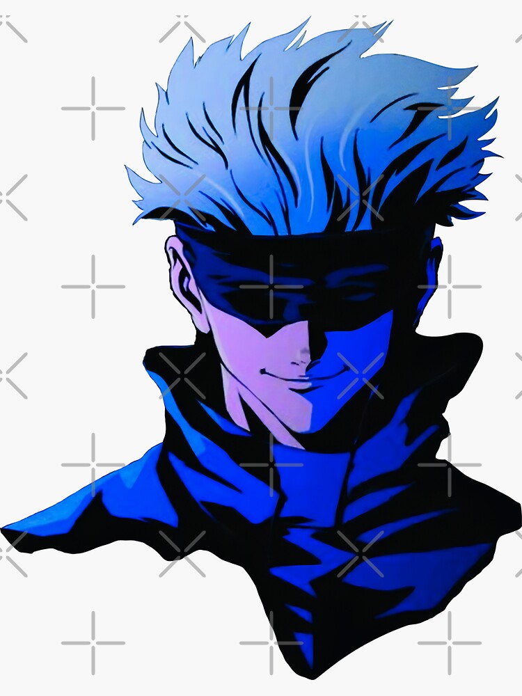"Gojo Satoru - Blue" Sticker by KamkamVI | Redbubble