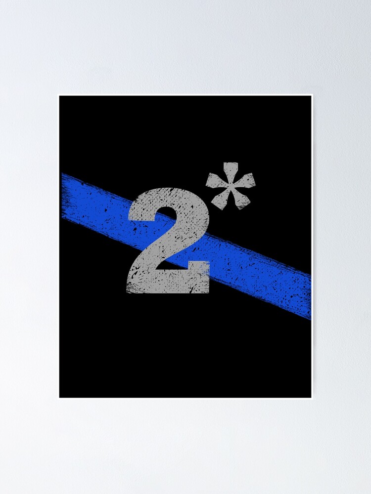 "Two Asterisk K9 Officer Thin Blue Line Flag" Poster for Sale by ...