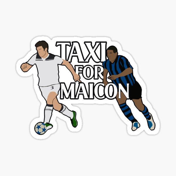 "Gareth Bale Taxi For Maicon" Sticker for Sale by SpursOnShirts | Redbubble