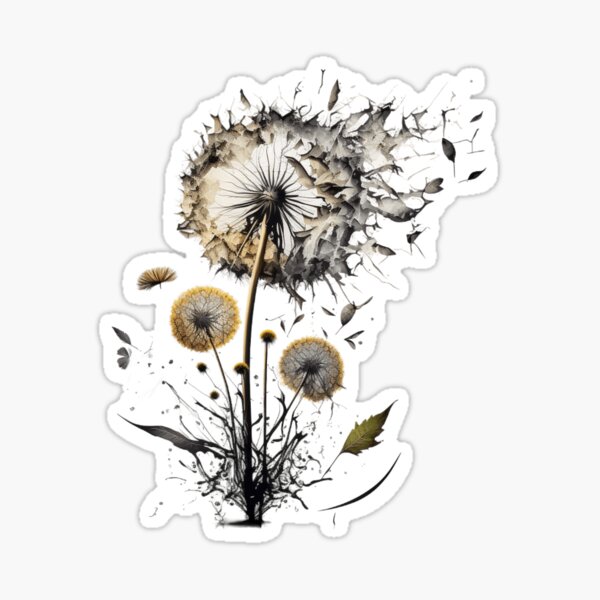 "Dandelions Digital artwork" Sticker for Sale by Designs-Nifty | Redbubble