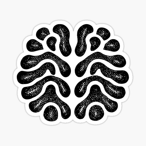 "brain wave design minimal" Sticker for Sale by badbug | Redbubble