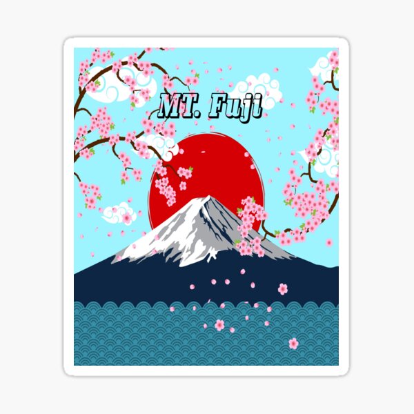 "MT. Fuji" Sticker for Sale by mturns57 | Redbubble