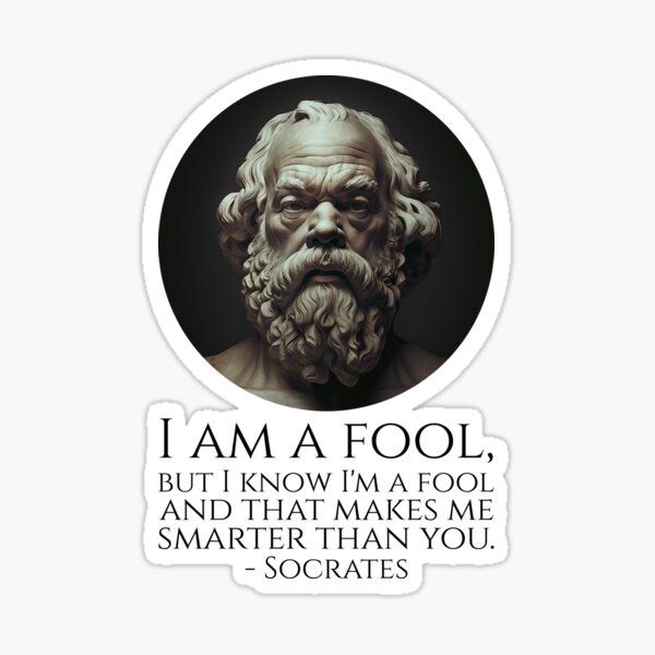 "Ancient Greek Philosophy - I am a fool, but I know I'm a fool and that ...
