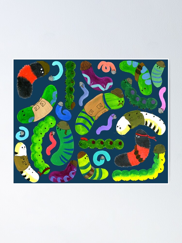 "Army of Caterpillars" Poster by kate55e | Redbubble