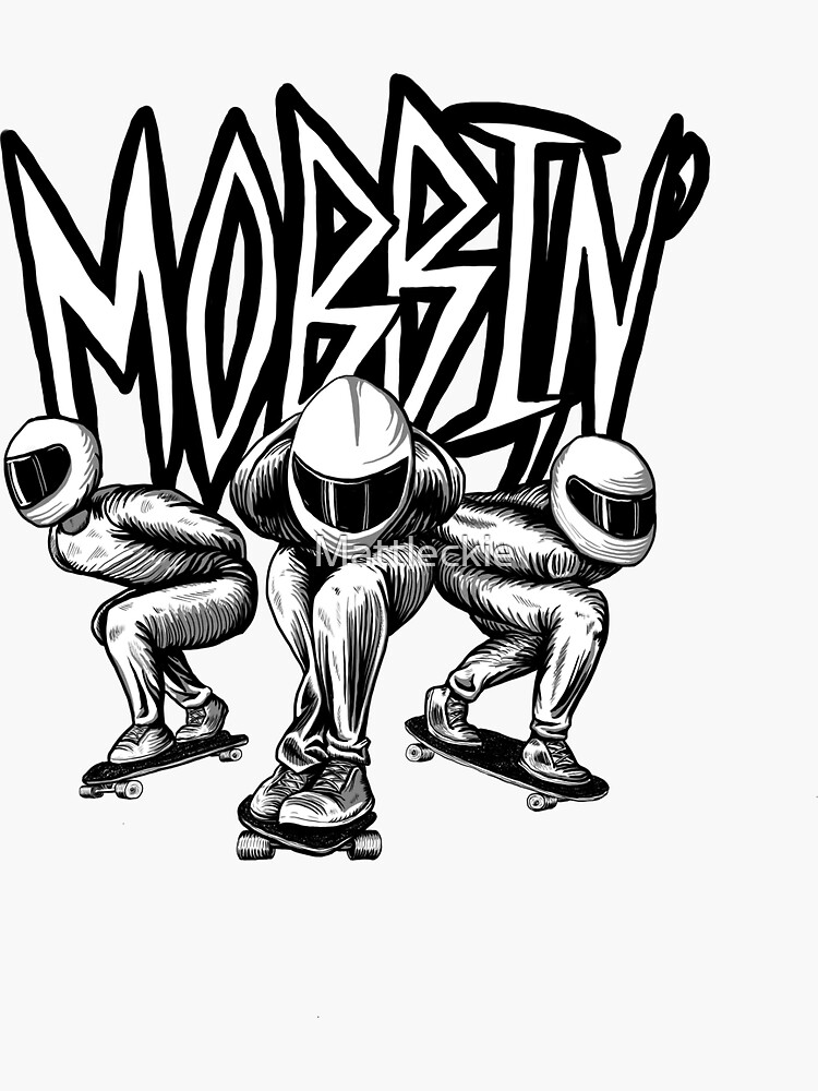 "Mobbin’" Sticker by Mattleckie | Redbubble
