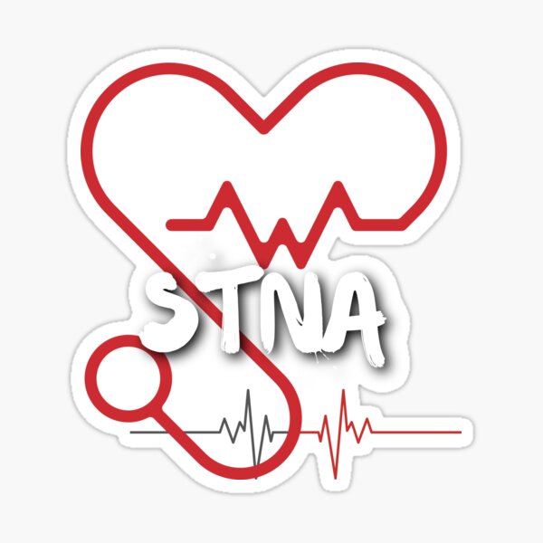 "STNA Nurse Pulse Essential Everyday tee" Sticker for Sale by najorie ...