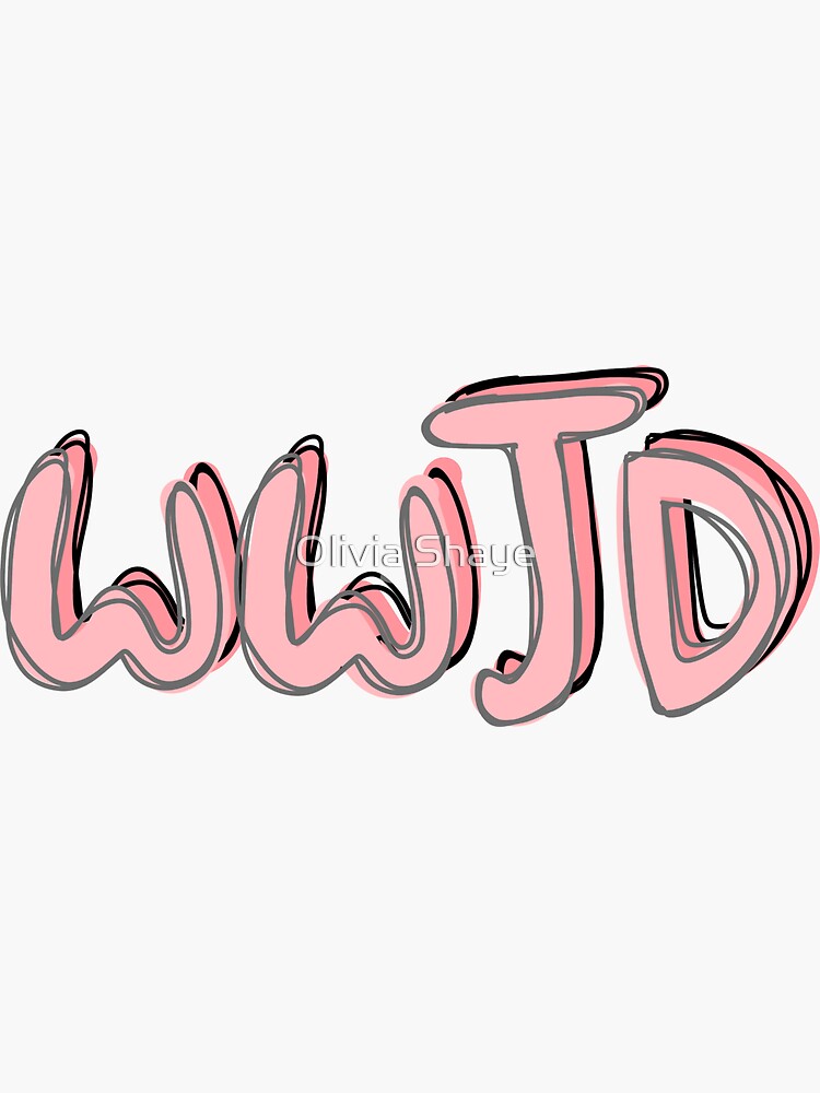 "WWJD" Sticker for Sale by OliviaShaye | Redbubble