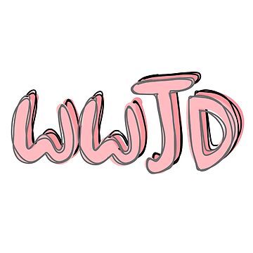 "WWJD" Sticker for Sale by OliviaShaye | Redbubble