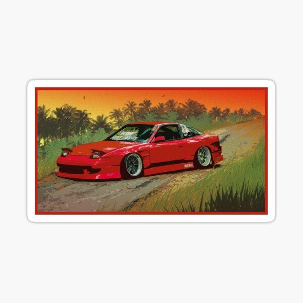 "Static S13 at sunset" Sticker for Sale by MelloVV | Redbubble