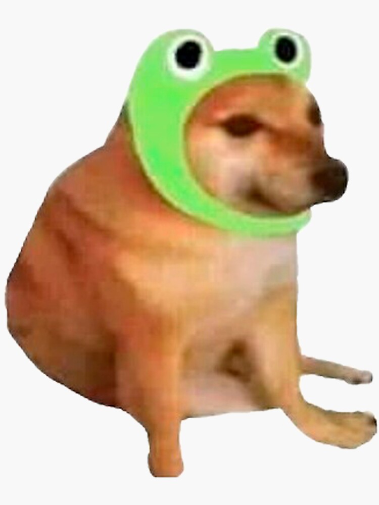 Pegatina con la obra «Frog Cheems» de aburuham | Redbubble