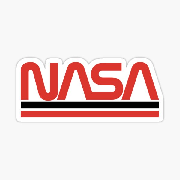 "NASA Worm Logo Red Sticker" Sticker for Sale by matafkhan | Redbubble