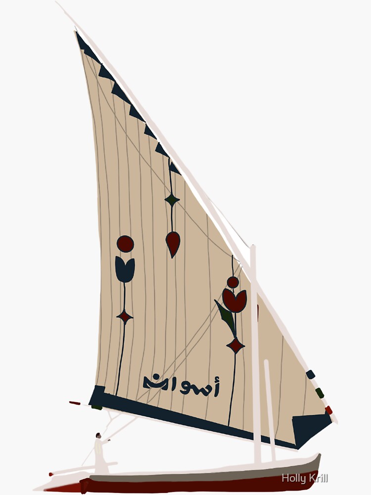 "Felucca of the Nile" Sticker for Sale by hollykrill88 | Redbubble