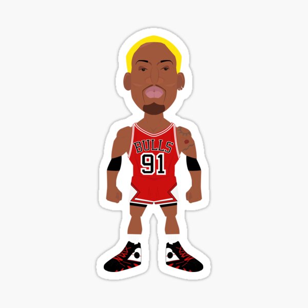 "Dennis Rodman Chicago Basketball Champion" Sticker for Sale by ...