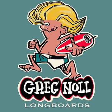 "Vintage Greg Noll longboards surfer running man " Sticker for Sale by ...