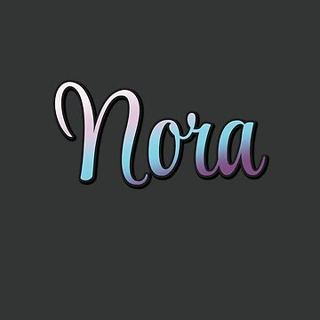 "Nora Name in Cool Colors and Script Lettering " Sticker for Sale by ...
