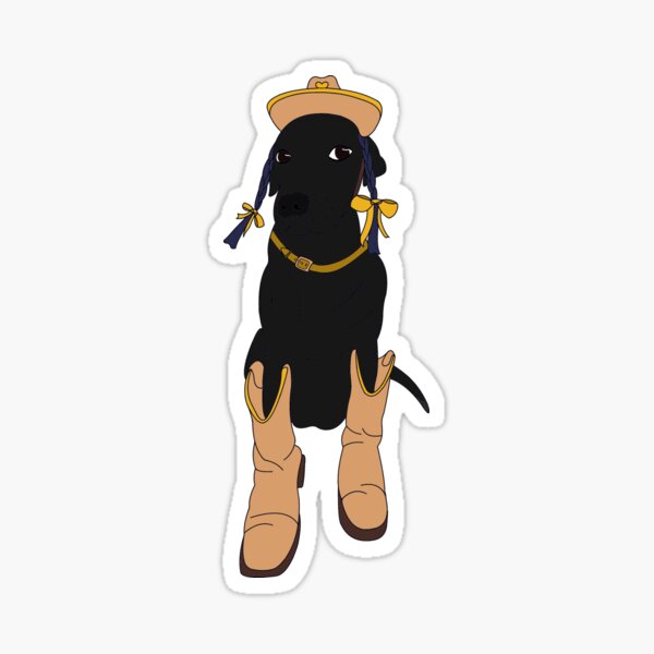 "Black Lab Cowboy" Sticker for Sale by rhymeswithwitch | Redbubble