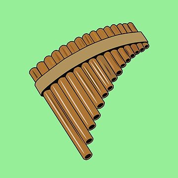 "Pan flute / panpipes cartoon illustration" Sticker for Sale by ...