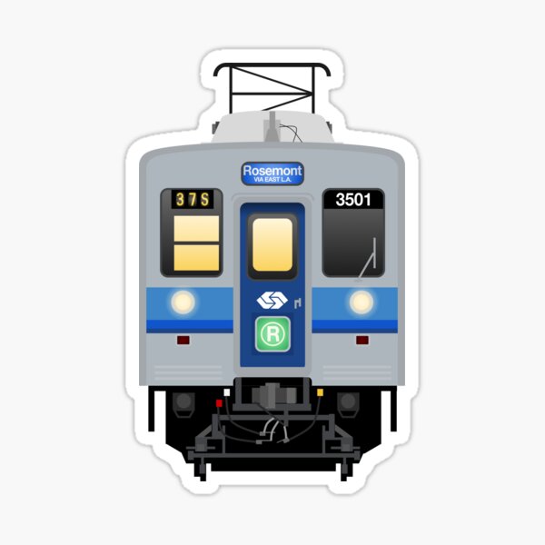 " (Fictional) Los Angeles MELA 3500 Series Train" Sticker for Sale by ...