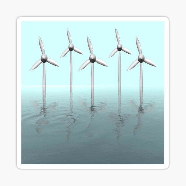 "Offshore wind farm" Sticker for Sale by funkyworm | Redbubble