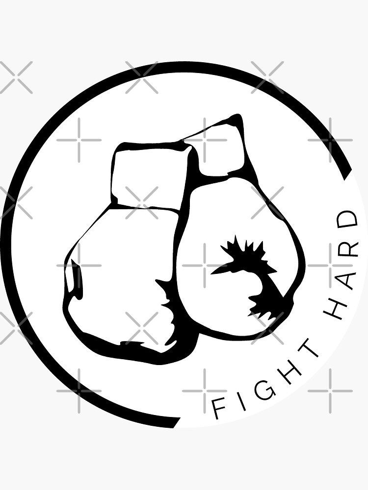 "Boxing - Fight Hard" Sticker for Sale by LordAudes | Redbubble