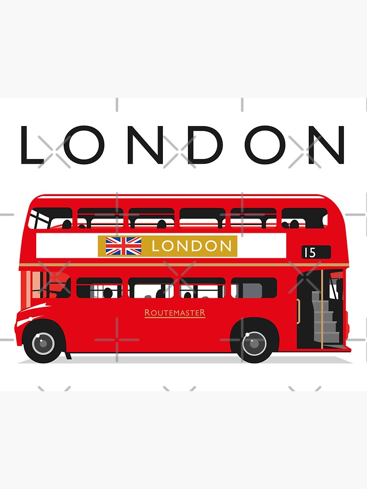 "London Bus" Sticker by wiscan | Redbubble
