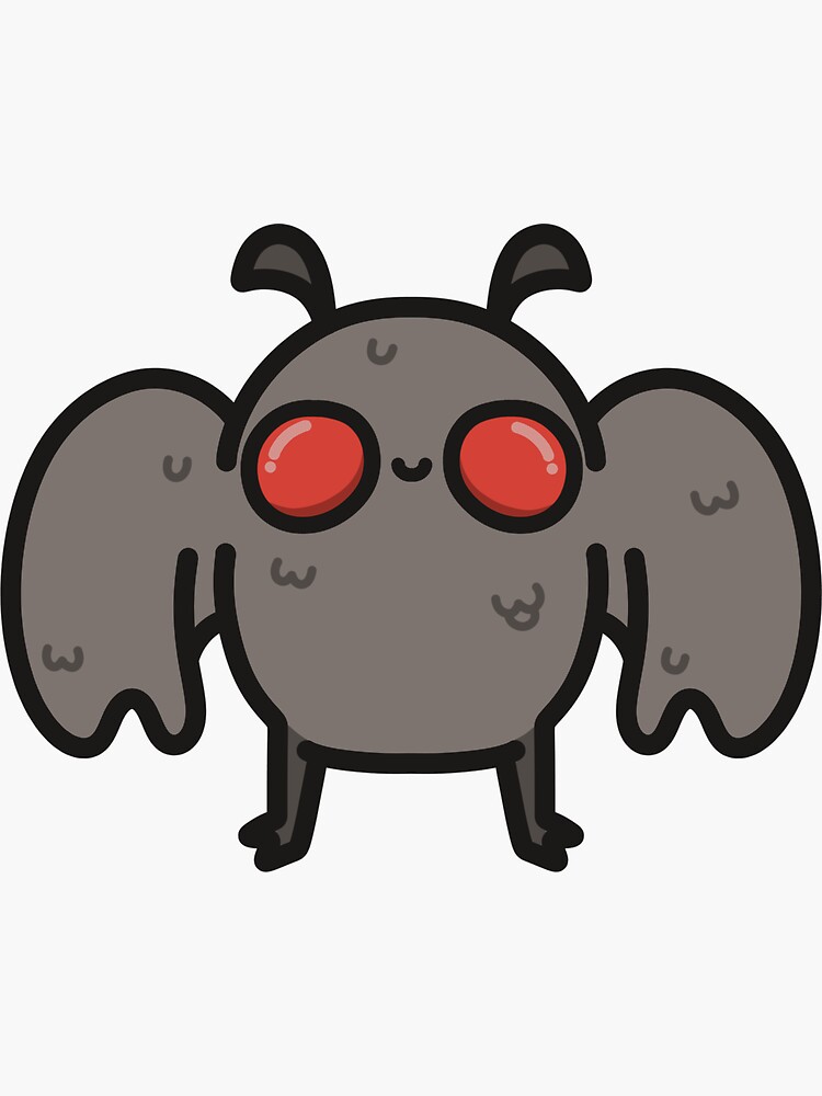"Cute mothman" Sticker for Sale by KnuckersHollow | Redbubble