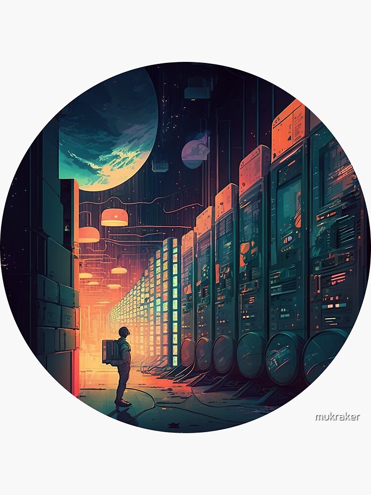 "Dreamcore Off-planet Data Centre " Sticker for Sale by mukraker ...