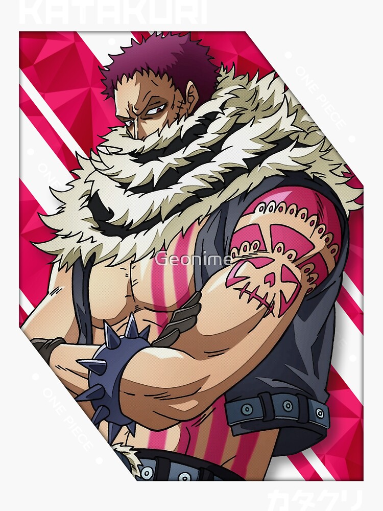 "Charlotte Katakuri - One Piece v.1 - white version" Sticker for Sale ...