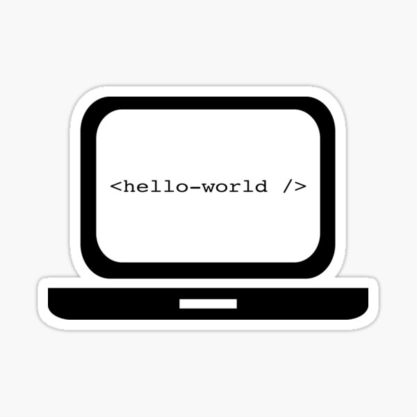 "Hello World STICKERS" Sticker for Sale by KeepOnCoding | Redbubble