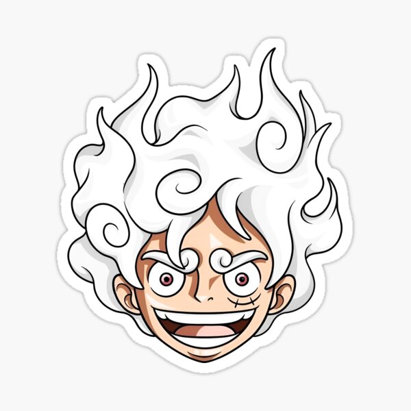 "Monkey D Luffy Gear 5" Sticker for Sale by Lily-Pinkbubble | Redbubble