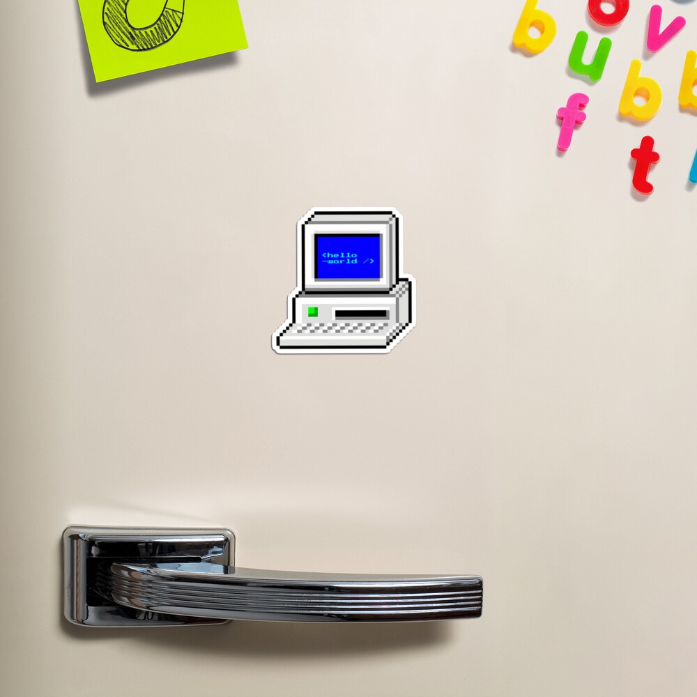 "Hello World STICKERS" Sticker for Sale by KeepOnCoding | Redbubble