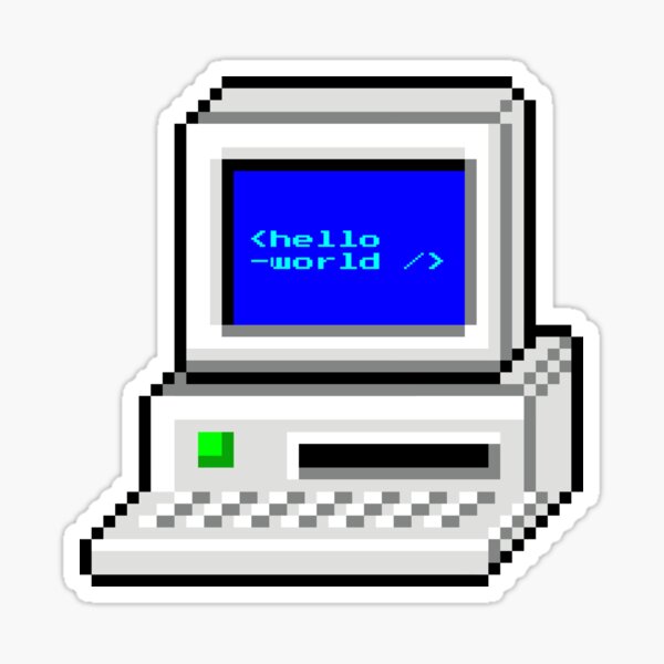 "Hello World STICKERS" Sticker for Sale by KeepOnCoding | Redbubble