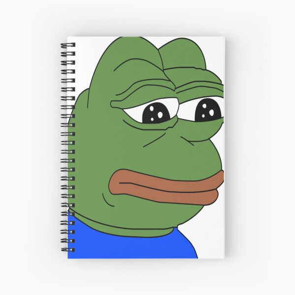"Pepe / Sad pepe meme" Spiral Notebook by Abusive-materia | Redbubble