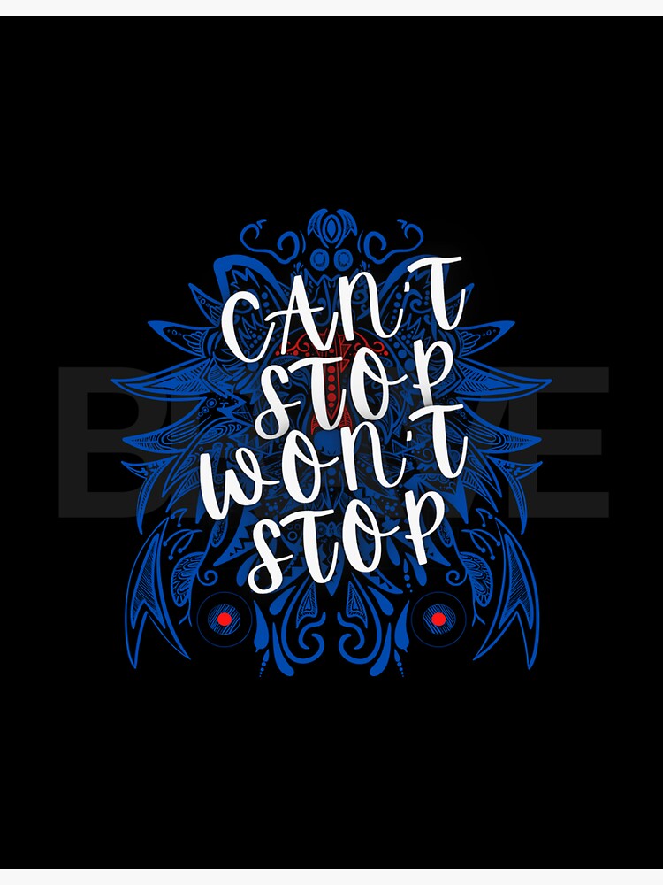 "Can't stop want Stop " Sticker for Sale by Amreen9540 | Redbubble