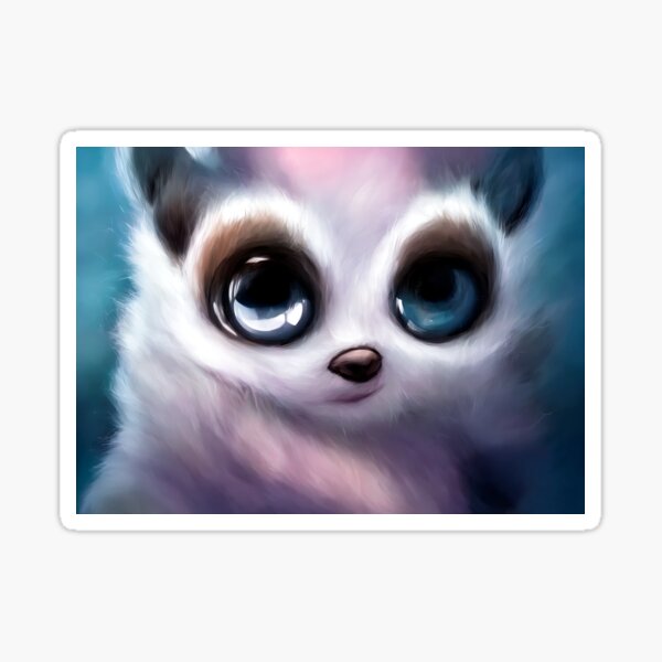 "White puppy with big eyes" Sticker for Sale by JaHuaRoPoD | Redbubble